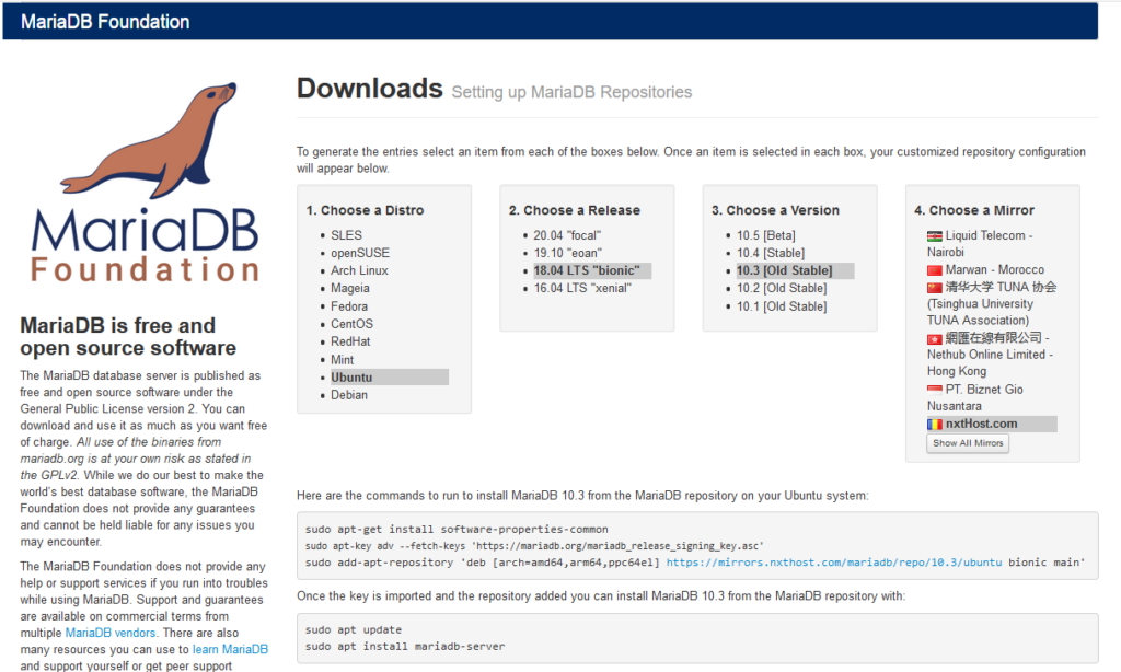 ติดตั้ง MariaDB บน Ubuntu 18.04 - ENGIBLOG